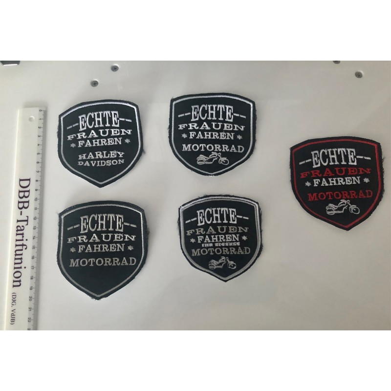 Echte Frauen fahren Motorrad Ostdeutschland Vorsicht Ost Deutscher Ostdeutschland patches Aufnäher